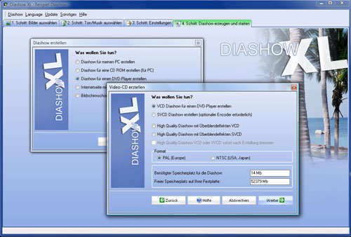 Diashow Programm zum eigene Diashow erstellen mit Musik